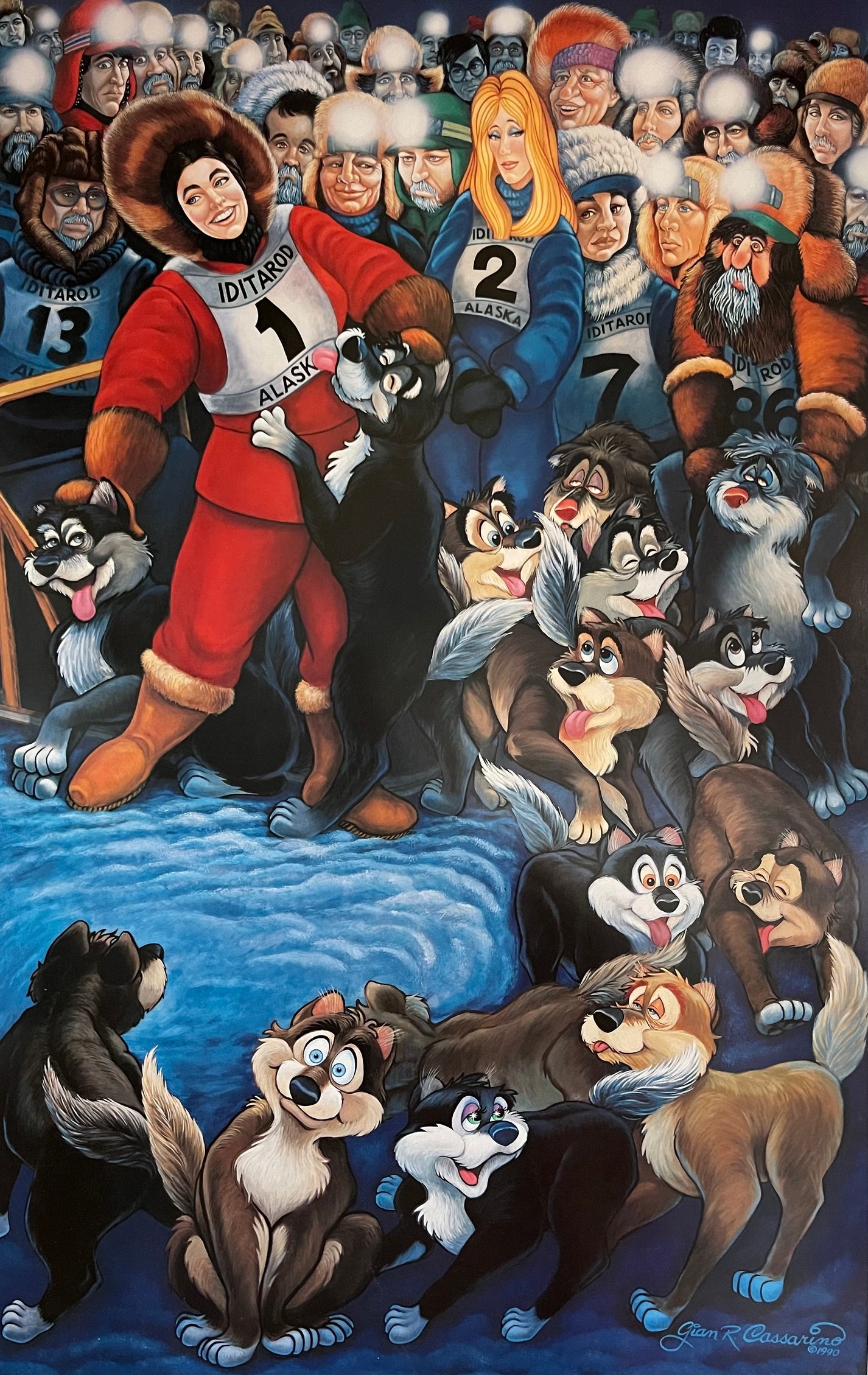 Iditarod Cartoon Artwork